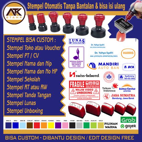 Jual Stempel Warna Flash I Otomatis I Design Custom - KECIL, 1 WARNA ...