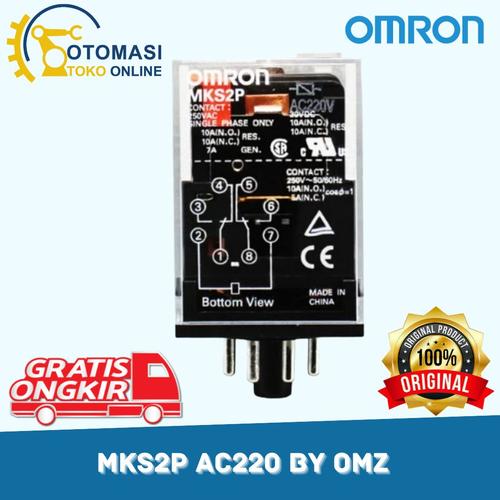 Jual OMRON RELAY 8 KAKI MKS2P AC220 BY OMZ - Jakarta Pusat - Toko Online Otomasi | Tokopedia