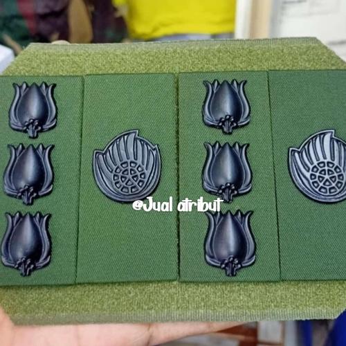 Jual Pangkat kerah Baju PDL Kolonel Corps Teknik AL Logam - lis merah ...