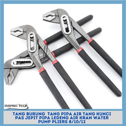 Promo Tang Burung Jepit Pipa Tang Kunci Pas Ledeng Air Kran 8/10/12 - 8 ...