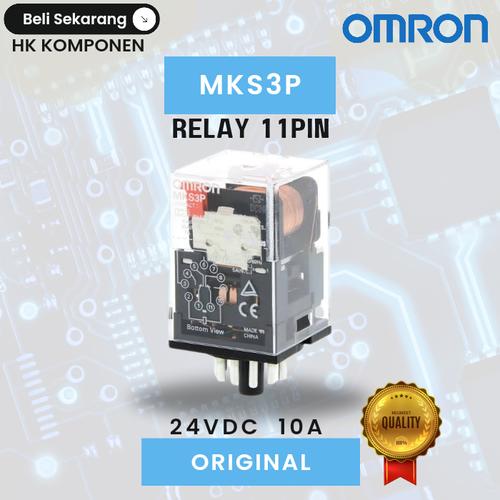 Jual MKS3P omron relay 11pin 24vdc 10a / relay 11pin omron original ...