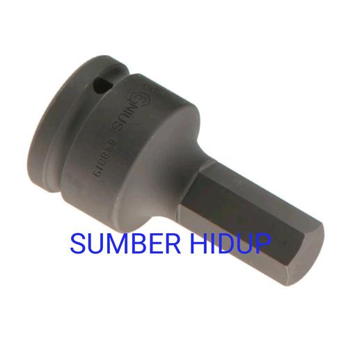 Jual Genius Impact Hex Bit Socket Dr 1/2" 24mm Mata Sok L Allen Key 24 ...