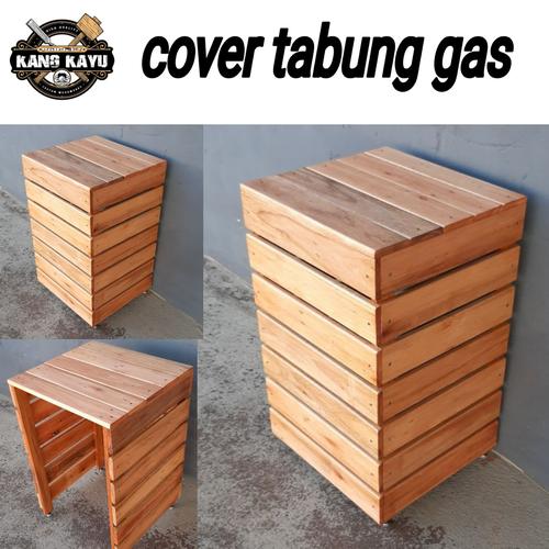 Jual cover tabung gas 3kg5kg12kg kayu tempat tabung gas kayu pelindung ...