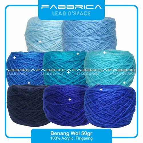 Promo BENANG WOOL RAJUT WOL 50 GR VONNEL SIET YARN MURAH BIRU - 16 ...