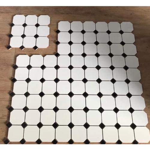 Jual Mosaik Octagon Ellagress Keramik Lantai Dinding Backsplash - Putih ...