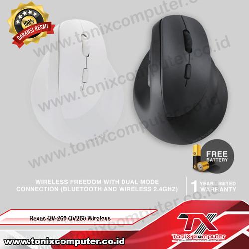 Jual Rexus QV-260 QV260 Wireless | Dual-Mode Vertical Ergonomic Mouse ...