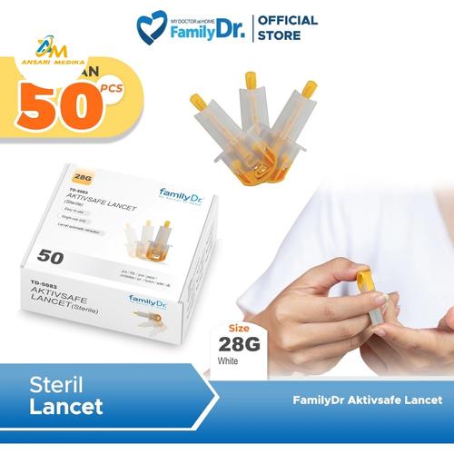 Promo FamilyDr Aktivsafe Lancet Sterile - Blood Lancet 28G 1 box isi ...