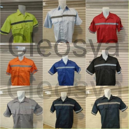 Jual Wearpack Safety lengan Pendek Seragam kerja proyek K3 Abu abu -s ...