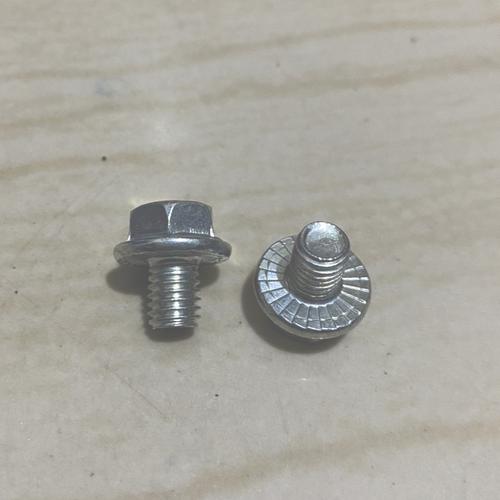 Jual paket 50pcs/baut flange M8x10 Flange Bolt [Baut Topi] - Putih ...