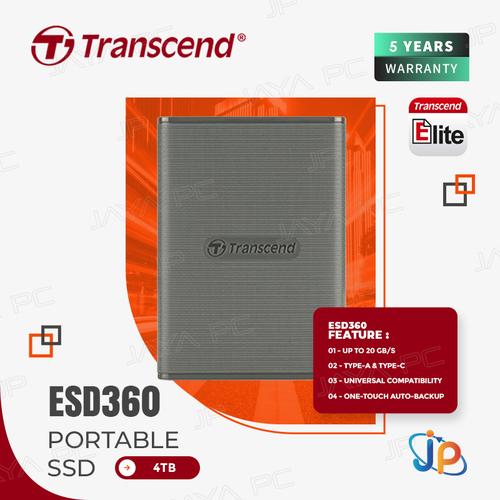 Promo Transcend SSD External Portable ESD360C 4TB - 4 TB USB-Type C ...