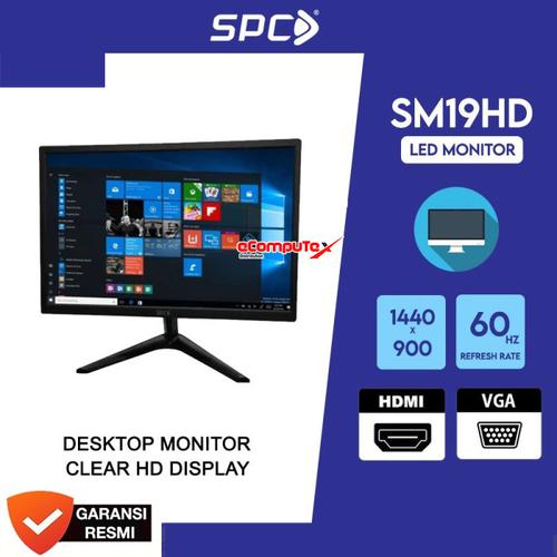 Jual Monitor LED SPC SM19HD 19 Inch 65Hz 1440 h FullHD VGA HDMI - Resmi ...