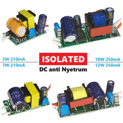 Jual LED Driver HPL ISOLATED 5W 12W 18W Lampu Plafon Bohlam Sorot DownLight - 5W 210mA - Kota ...