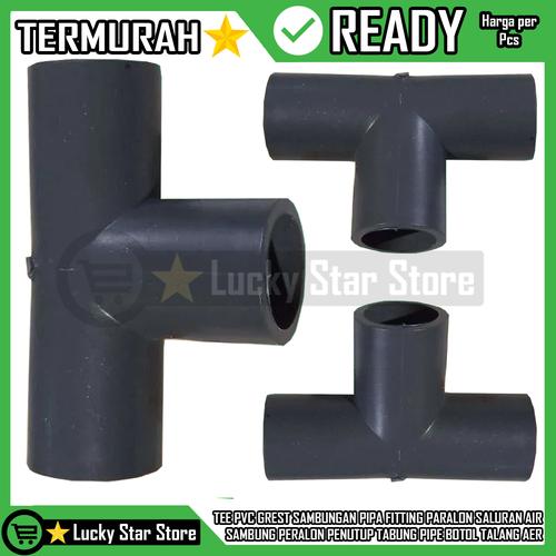 Jual TEE PVC GREST SAMBUNGAN PIPA FITTING PARALON 8 IN INCHI SALURAN ...