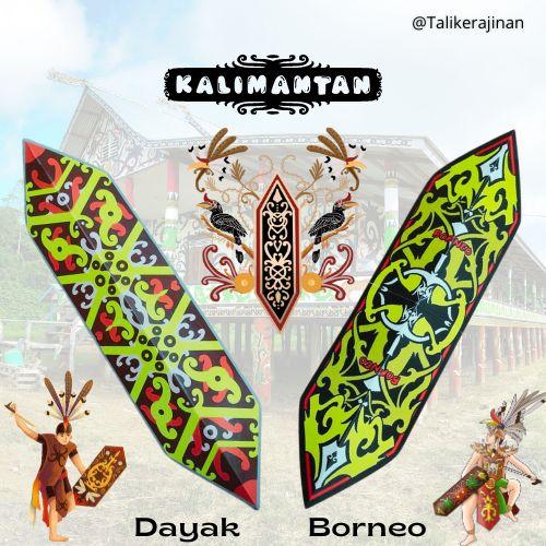 Jual Mainan Perisai Senjata Tradisional Kalimantan Suku Dayak Pedang ...