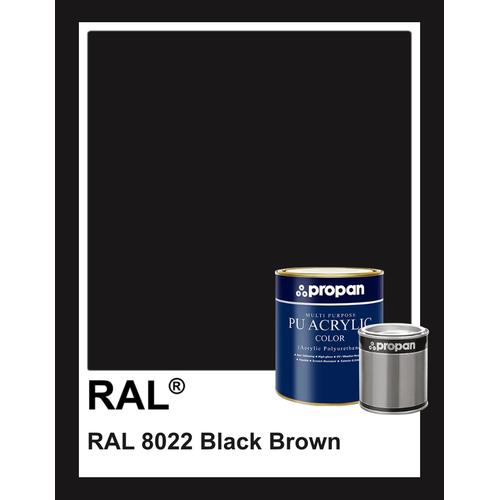 Jual CAT PROPAN PU ACRYLIC - RAL 8022 BLACK BROWN - 1 LITER, SATIN ...