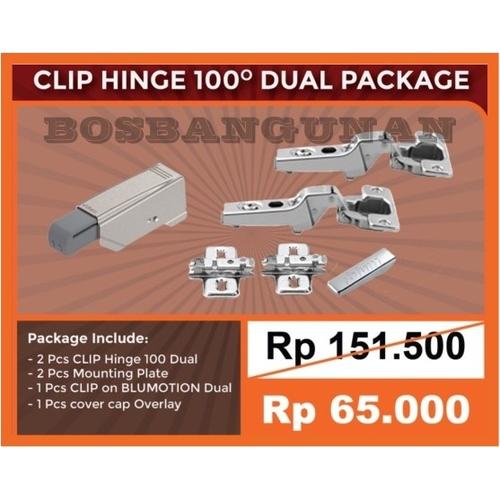 Jual BLUM Clip Hinge 100° Dual Package / Engsel Setengah Tekuk - Kota ...