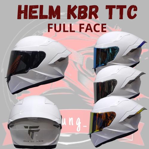 Jual HELM TTC ISLE SNI FULL FACE SOLID PUTIH MENGKILAP WHITE GLOSSY KBR ...