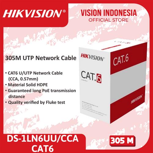 Jual HIKVISION DS-1LN6UU/CCA CAT6 CAT 6 UTP LAN NETWORK CABLE 305M ...
