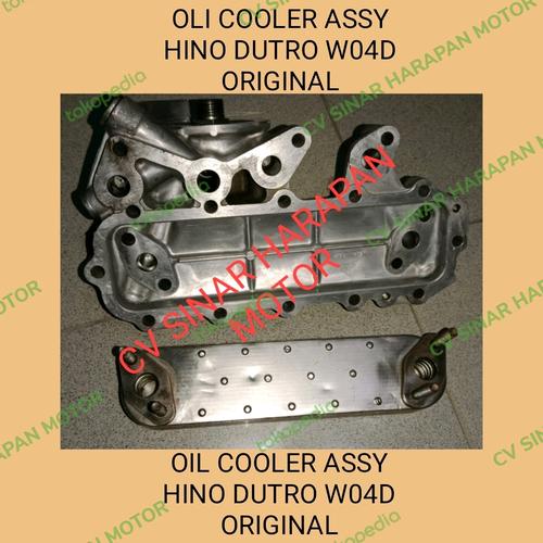 Jual OIL COOLER HINO DUTRO 130 HT HD OLI COOLER ASSY HINO DUTRO W04D ...