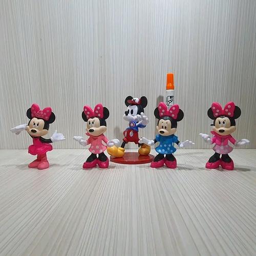 Jual mainan static figure mickey minnie miki mini mickey mouse family ...