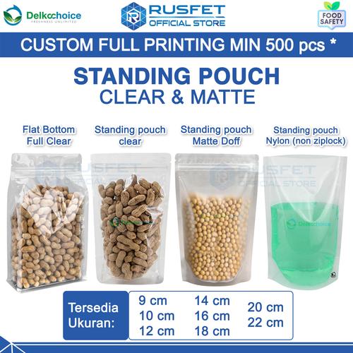 Jual Standing Pouch CLEAR MATTE Plastik Kemasan Makanan Snack Cemilan ...