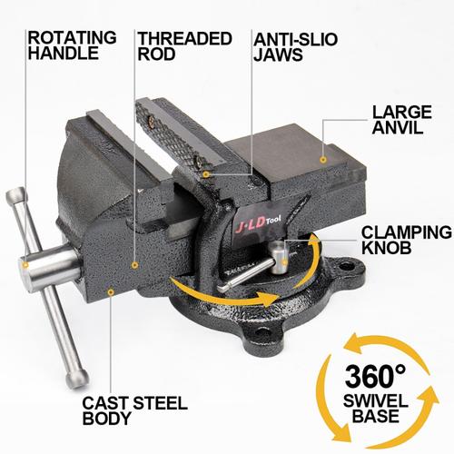 Jual JLD Catok Paron Ragum Besi 4"5"6 inch GLX Bench Vice Vise Alat ...