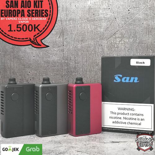 Jual SAN AIO KIT EUROPA SERIES BY GEROBAK VAPOR X VAPERZ CLOUD - RED ...