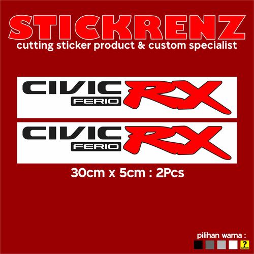 Jual CUTTING STICKER Body Mobil Stiker Pintu Honda Civic Ferio RX 01 ...