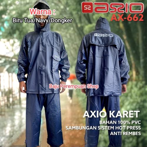 Jual Jas Hujan Axio 662 Original Karet Rubber/Setelan Mantel Mantol ...