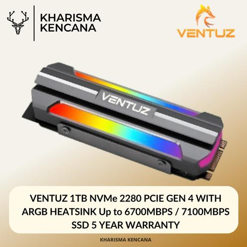 Jual VENTUZ 1TB NVMe 2280 PCIE GEN 4 WITH ARGB HEATSINK Up to 6700MBPS SSD - Kota Malang ...