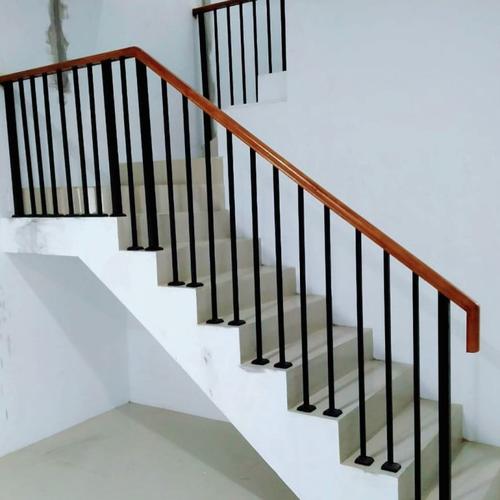 Jual railing tangga minimalis handle kayu - Kota Bekasi - bengkel las ...