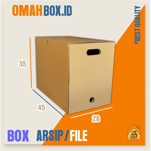 Jual Kardus box arsip/file 45x28x35 cm | dokumen | box file | box ...