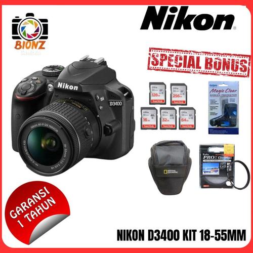 Jual NIKON D3400 KIT 18 55MM / CAMERA NIKON D3400 KIT 18-55MM - KAMERA ...