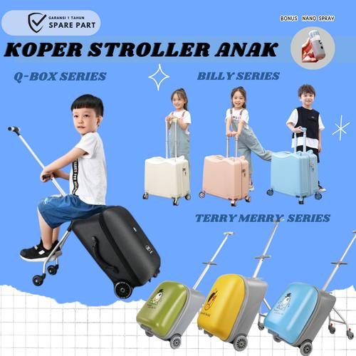 Jual Koper Stroller Anak Lazy Luggage 2 In 1 Koper Duduk Anak Qbox Q ...