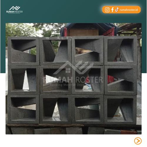Jual Roster Beton/Roster Modern/Roster Minimalis Motif Silang (2 Muka ...