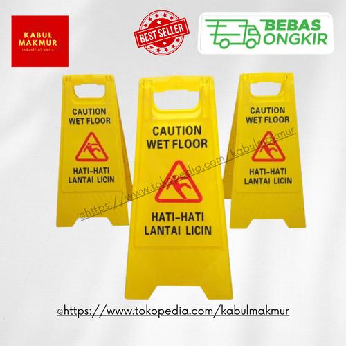 Jual Warning Sign Wet Floor Papan Peringatan Lantai Basah Licin - Kota ...