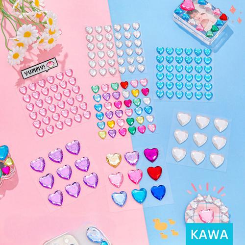Jual KAWA Sticker 3D Timbul Love Acrylic Stiker Motif Hati Heart ...