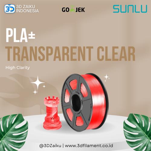 Jual SUNLU 3D Printer Filament PLA+ Transparent Clear High Clarity ...
