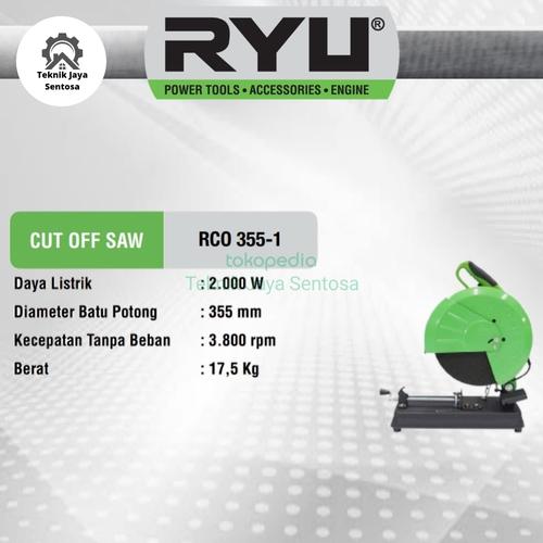 Jual Ryu Cut Off Saw RCO 355-1 Ryu Mesin Potong Besi RCO355-1 Pemotong ...