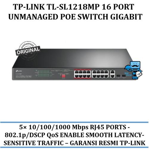 Promo Tp-Link Tl-Sl1218mp 16 Port Poe Switch With 2 Gigabit - Garansi ...