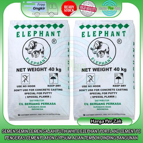 Jual SEMEN SEMIN CEMEN GAJAH PUTIH REKATKAN TEMBOK PLAFON GYPSUM PLAMIR ...