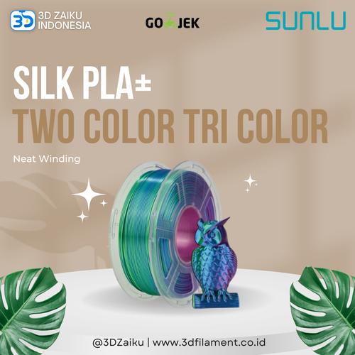 Jual SUNLU 3D Printer Filament Silk PLA+ Two Color Tri Color Neat ...