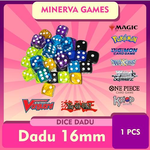 Jual Dadu Dice Bening Transparan 16mm Pokemon MTG digimon V2 ~2 - Hijau ...