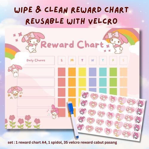 Jual reward chart weekly planner tabel reward anak jadwal pelajaran ...