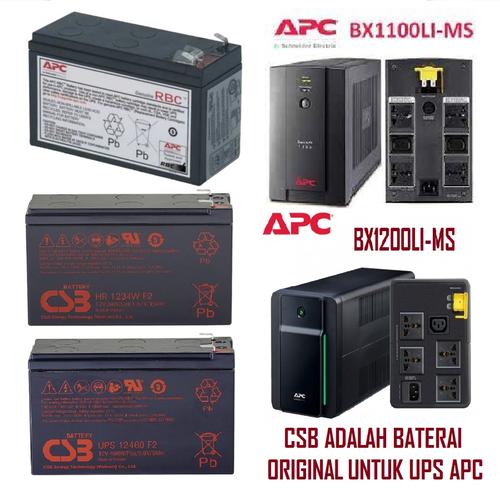 Jual Baterai UPS APC BX1100LIMS RBC17 / RBC 17 CSB HR1234W F2 UPS ...