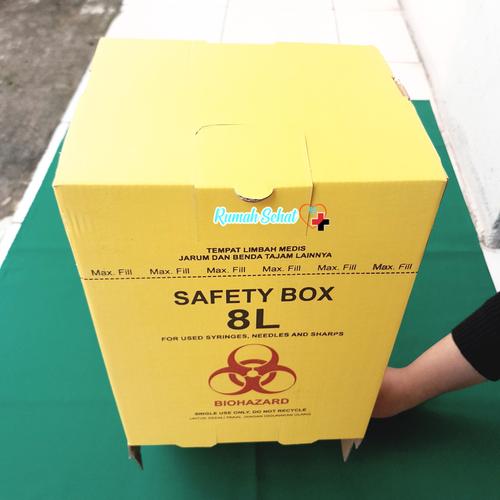 Jual Safety Box 8 Liter L Medis Tempat Sampah Limbah Medis - 8 Liter ...