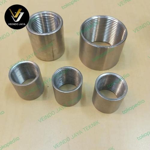 Jual Socket pipa stainless 1/2" inch / sambungan pipa stainless SS304 ...