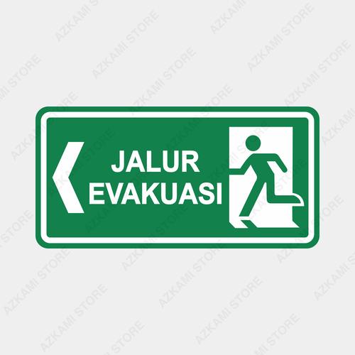 Promo Rambu Plang Papan K3 Jalur Evakuasi 40cm x 20cm Plat Alumunium ...