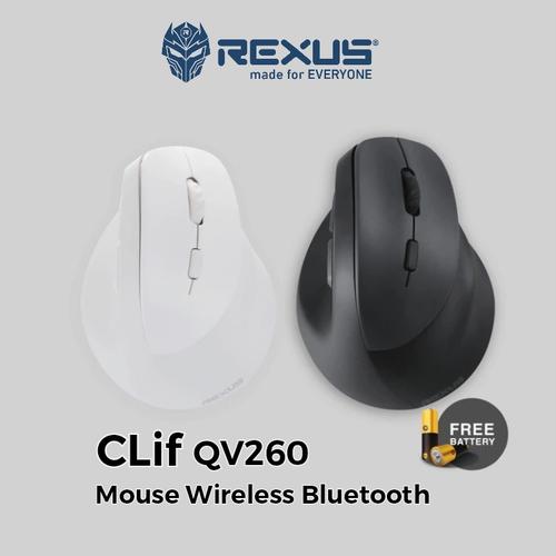 Jual REXUS CLif QV260 Mouse Wireless Bluetooth Vertical Dual Mode ...