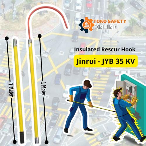 Jual Insulated Rescue Hook 35KV / Insulating Hook High Voltage Jinrui ...